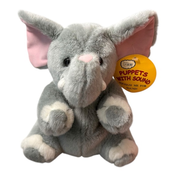 Toys | Eli The Elephant Hand Puppet Plush 11 Sound Vtg Rbi Ron Banafato ...